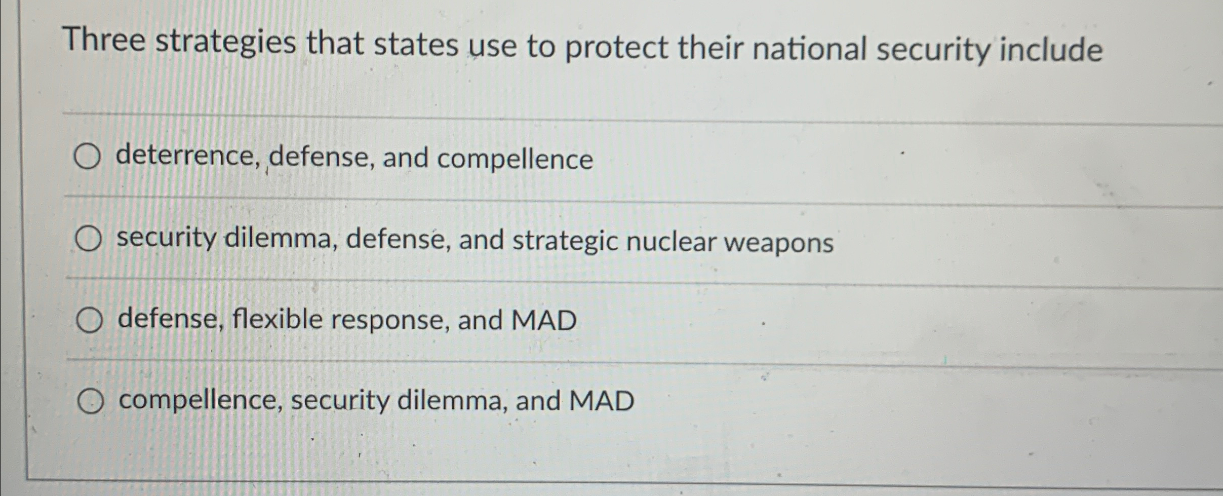 Solved Three strategies that states use to protect their | Chegg.com