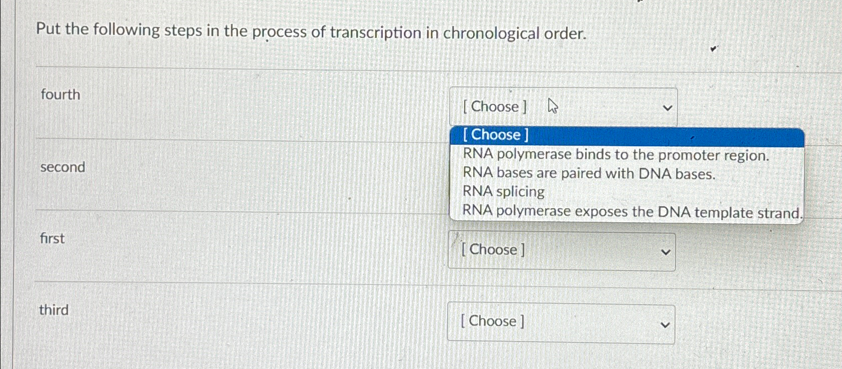 Solved Put the following steps in the process of | Chegg.com
