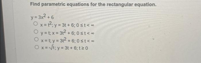 Solved Find parametric equations for the rectangular | Chegg.com