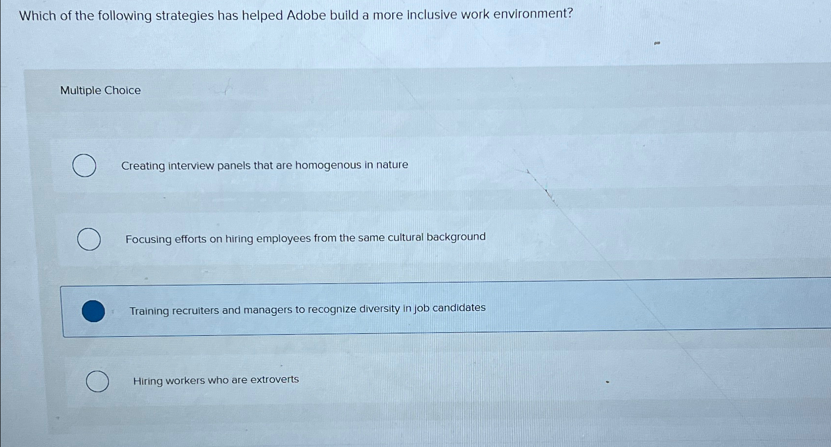 Solved Which of the following strategies has helped Adobe | Chegg.com