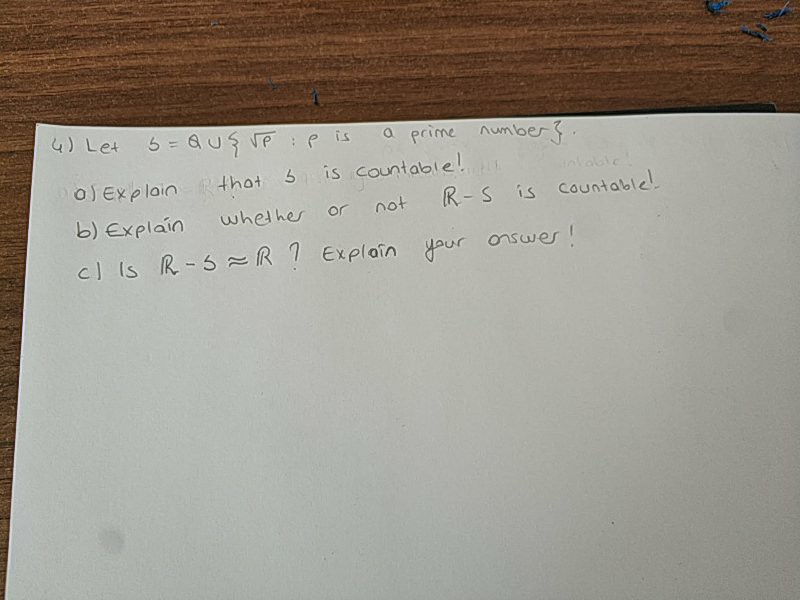 Solved Abstract Math (please, write the solution by | Chegg.com