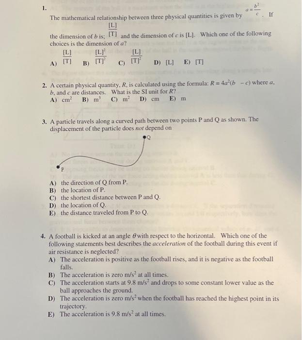 Solved 1. The mathematical relationship between three | Chegg.com