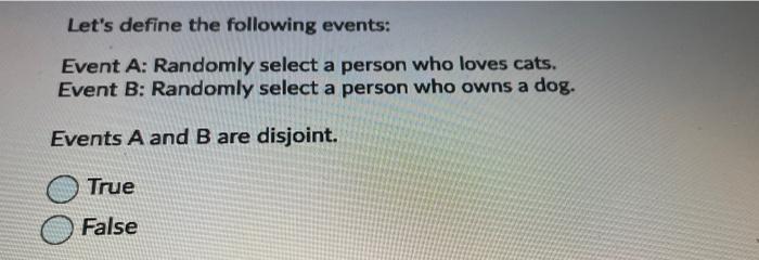 Solved Let's define the following events: Event A: Randomly | Chegg.com