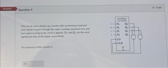 Solved This circuit uses a binary up-counter with | Chegg.com