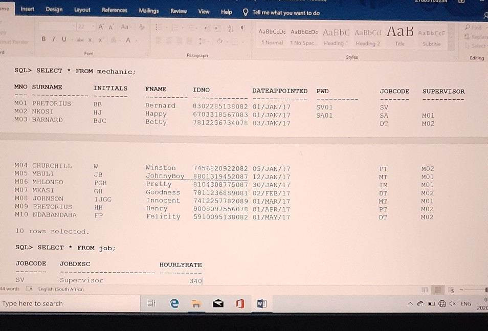 Solved Create a PL/SQL program block that retrieves total | Chegg.com