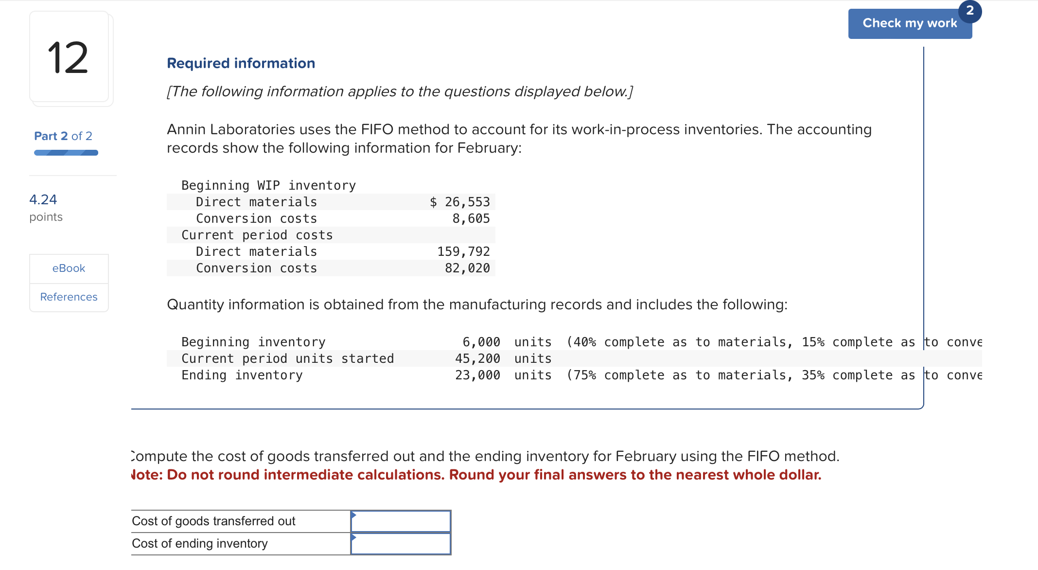 Solved Required information[The following information | Chegg.com