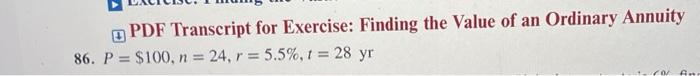 Solved (1) PDF Transcript for Exercise: Finding the Value of | Chegg.com