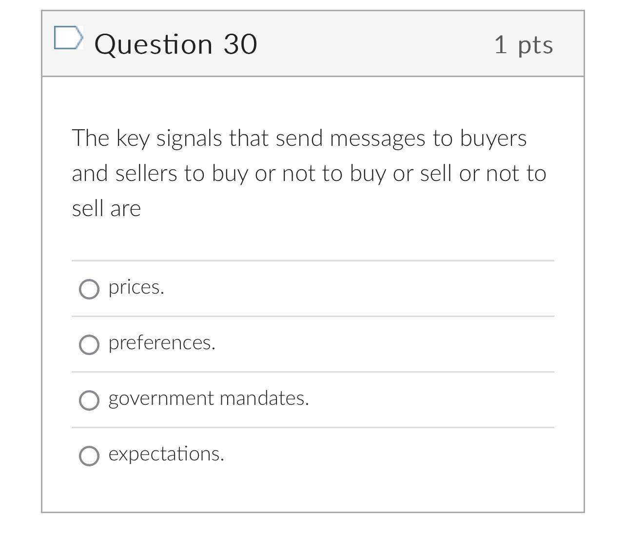Solved Question 301ptsThe key signals that send messages to | Chegg.com