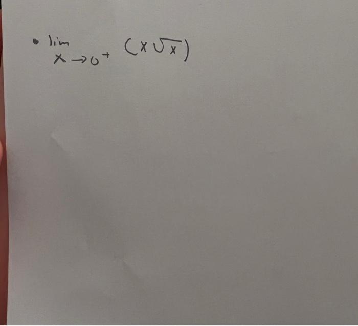 Solved limx→0+(xx) | Chegg.com