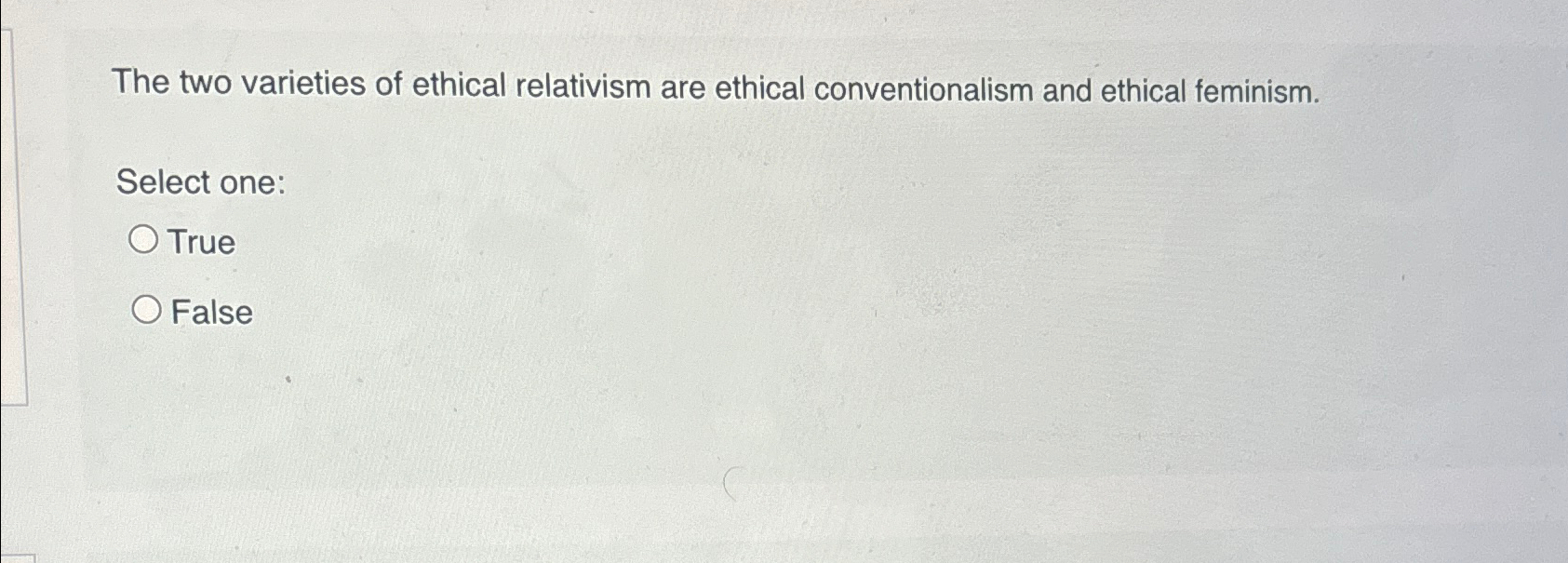 Solved The two varieties of ethical relativism are ethical | Chegg.com