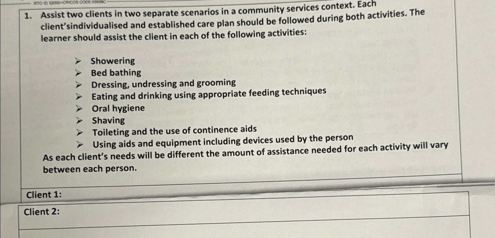 Solved Assist two clients in two separate scenarios in a | Chegg.com