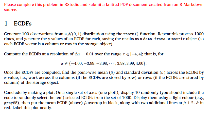 Solved Please complete this problem in RStudio and submit a | Chegg.com