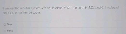 Solved we wanted a buffer system, we could dissolve 0.1 | Chegg.com