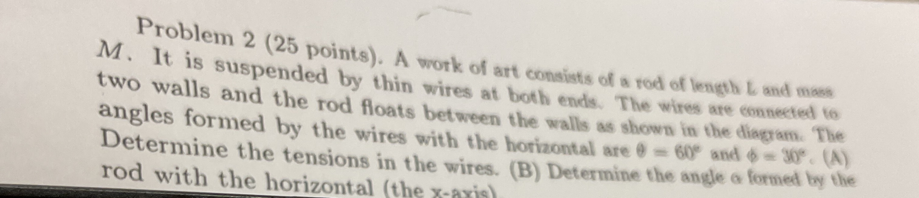Solved Problem 2 ( 25 ﻿points). ﻿A work of art consists of a | Chegg.com