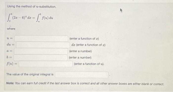 Solved Using the method of u-substitution, | Chegg.com