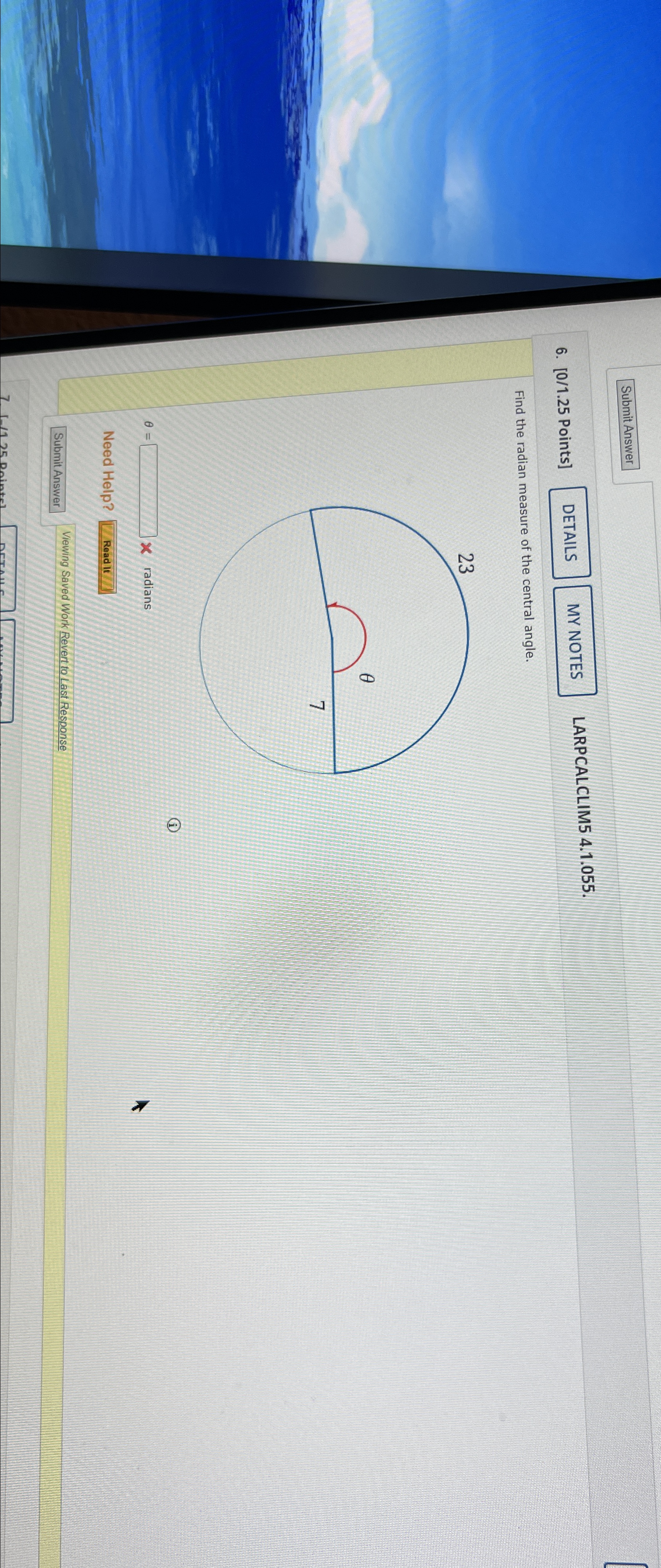 Solved Submit Answer6. ﻿ Points]DETAILSMY | Chegg.com