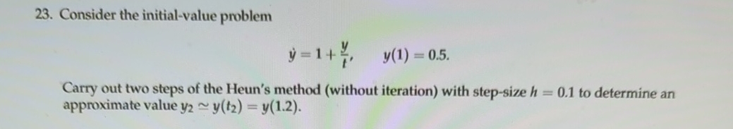 Solved Consider the initial-value | Chegg.com