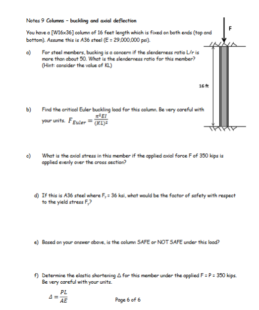 Solved E=29,000,000ψLr ismore than about 50 . ﻿What is ﻿the | Chegg.com