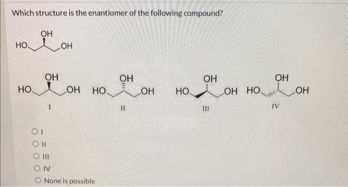 Solved Which structure is a diastereomer of the following | Chegg.com