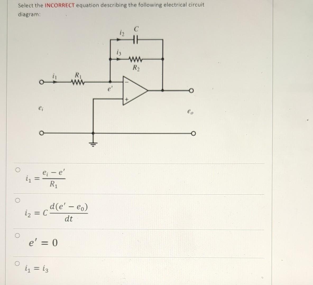 Solved Select the correct transfer function Y(s)/R(s) of the | Chegg.com