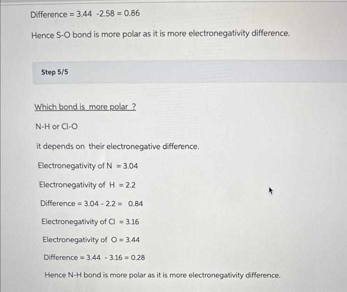 Solved For Each Of The Following Bonds Indicate The