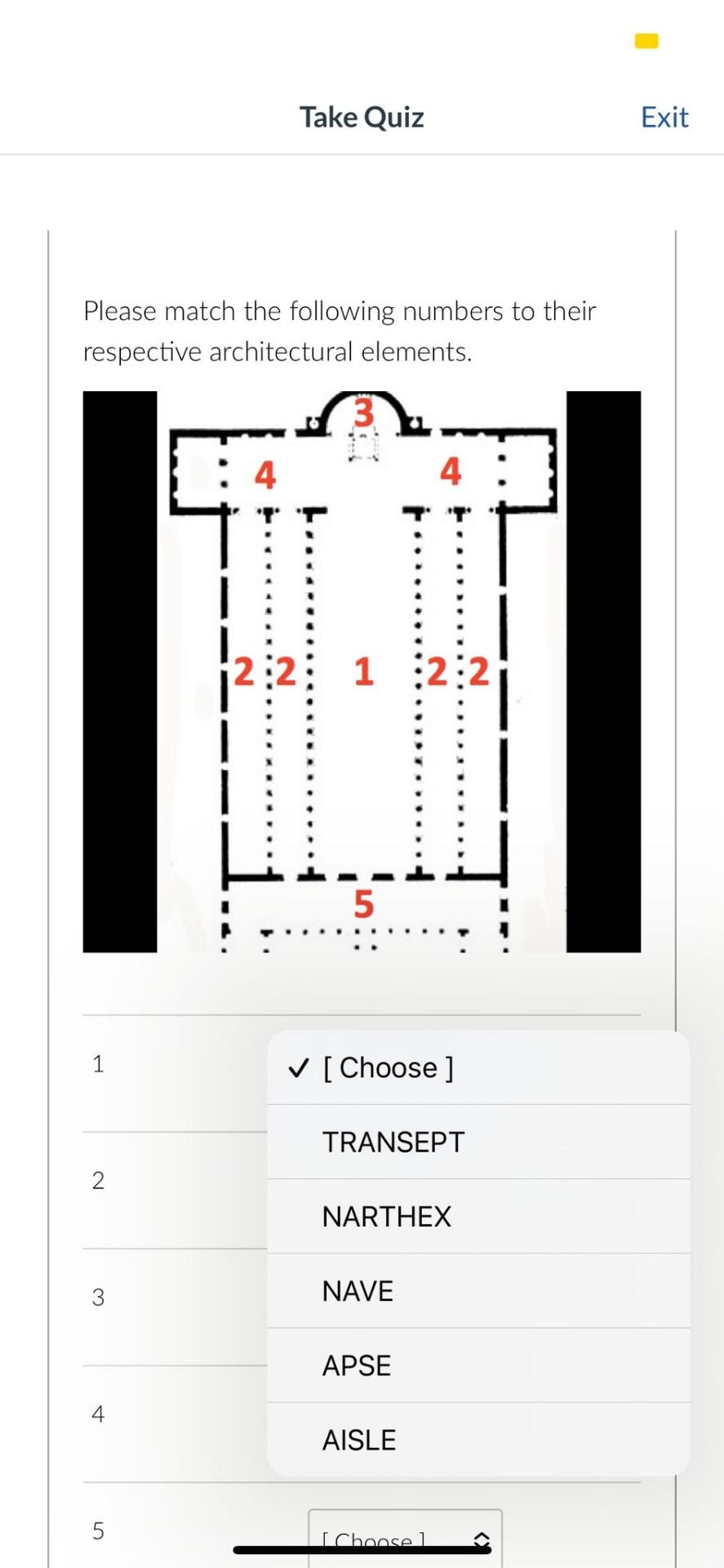 Please match the following numbers to their | Chegg.com