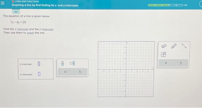 Solved O LINES AND FUNCTIONS Graphing a line by first | Chegg.com
