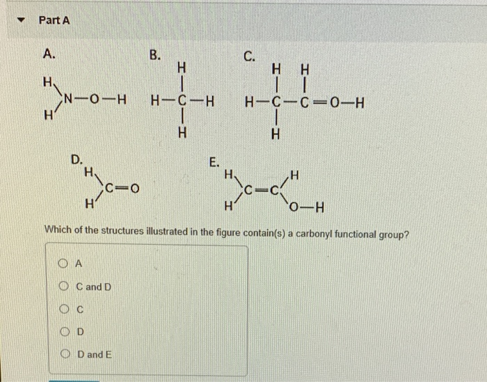 Solved Part A B. HH Hy N-0-H H-C-H H-C-C-0-H 0 0- H Which of | Chegg.com