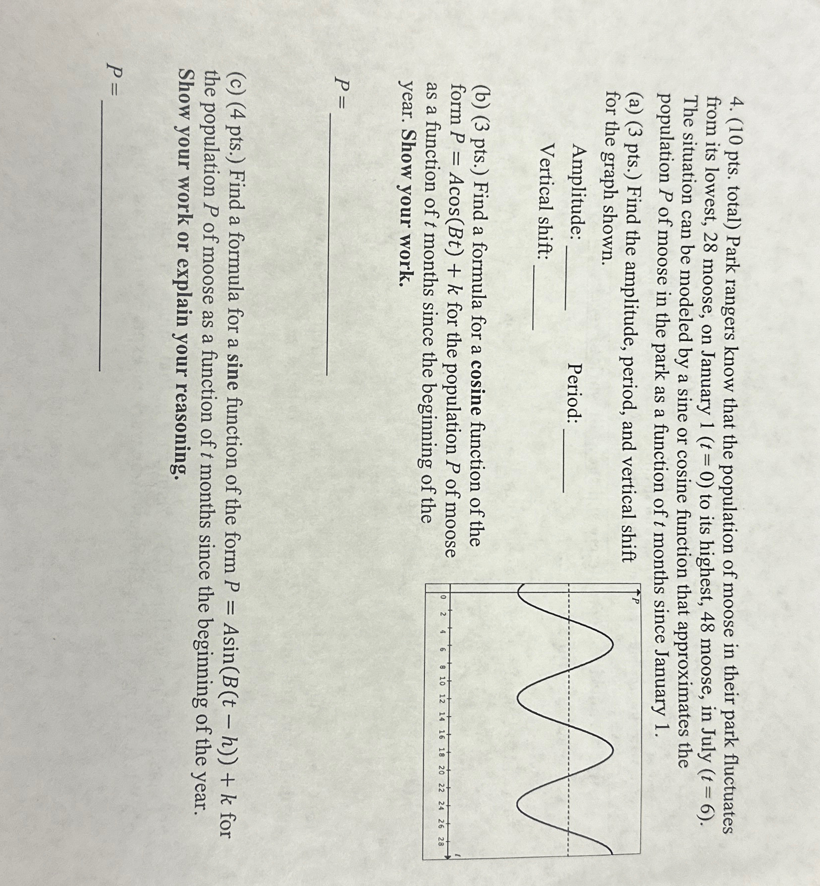 Solved (10 ﻿pts. ﻿total) ﻿Park rangers know that the | Chegg.com