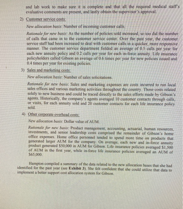 Gibson Insurance Please analyze the Gibson | Chegg.com