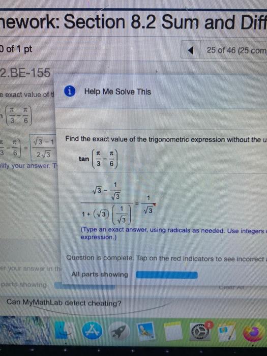 Solved how is mymathlab coming up with this answer to the | Chegg.com