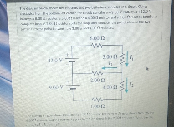 Solved The diagram below shows five resistors and two | Chegg.com