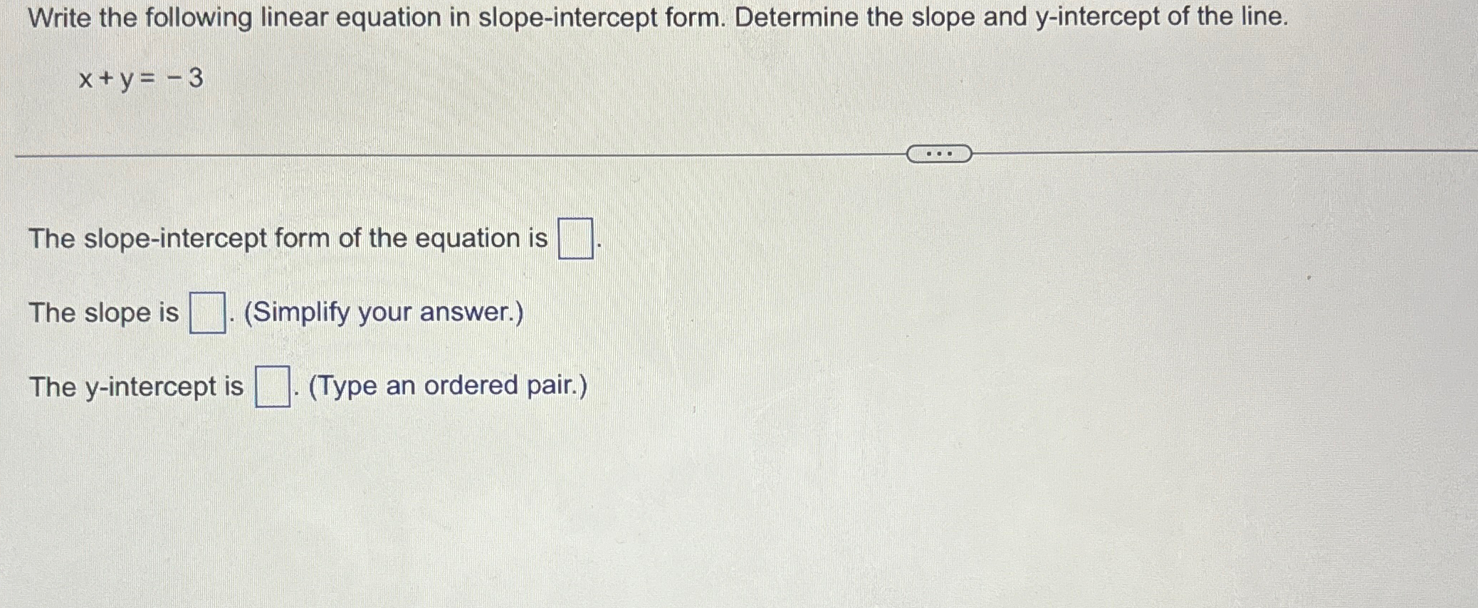 Solved Write the following linear equation in | Chegg.com