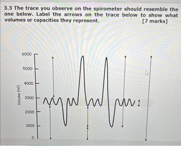Solved 3.3 The trace you observe on the spirometer should | Chegg.com