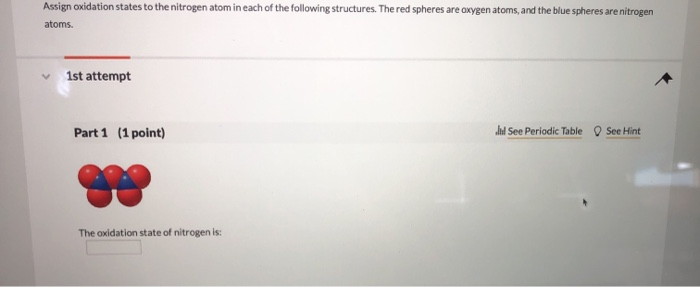 Solved Assign oxidation states to the nitrogen atom in each | Chegg.com