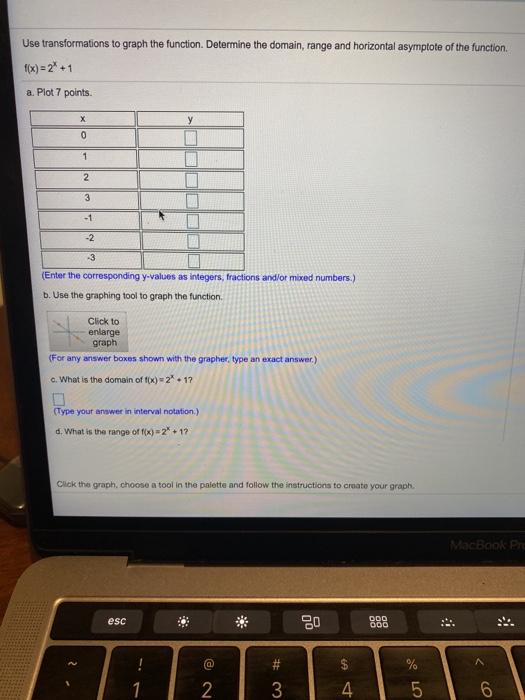 Solved Use transformations to graph the function. Determine | Chegg.com
