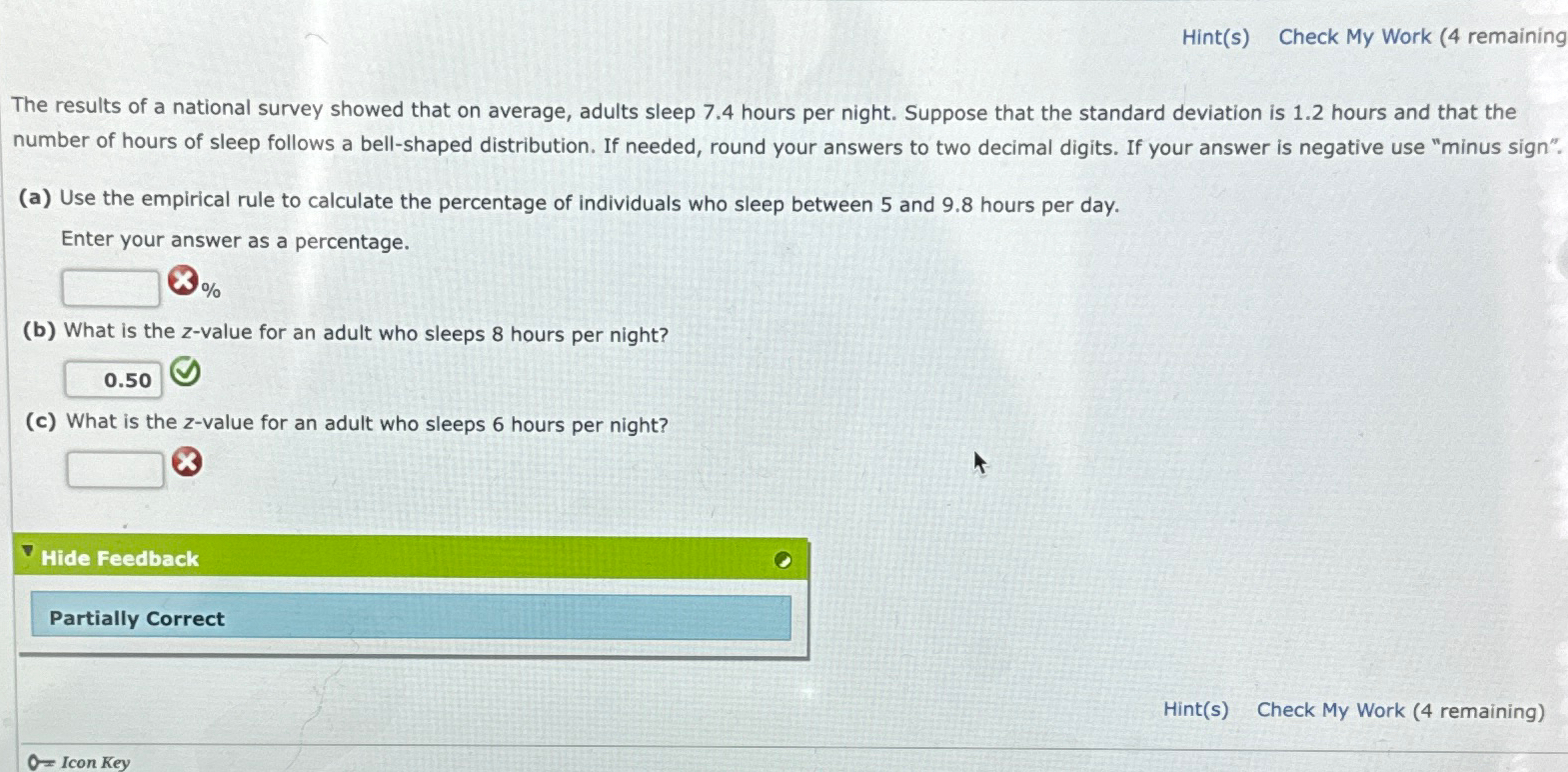 Solved Hint(s) ﻿Check My Work (4 ﻿remainingThe results of a | Chegg.com