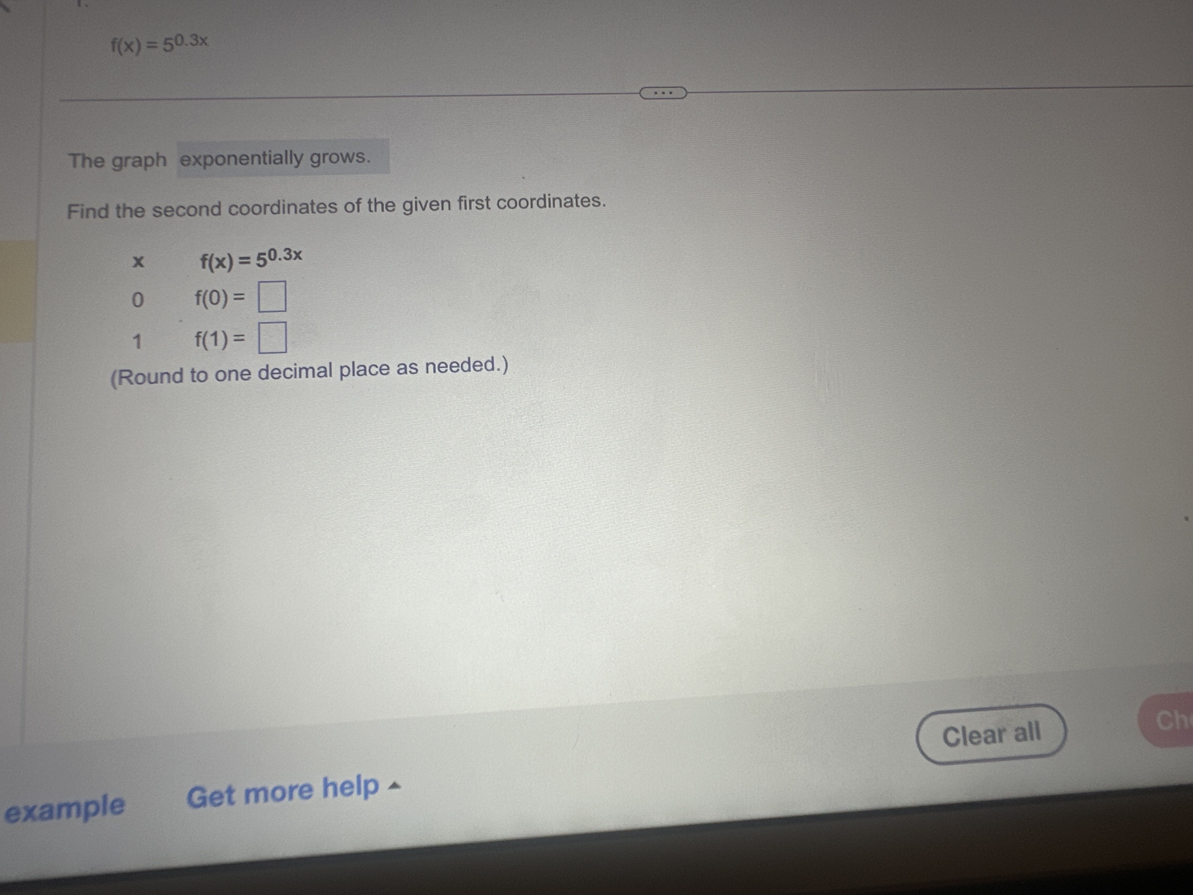 Solved The graph exponentially grows.Find the second | Chegg.com