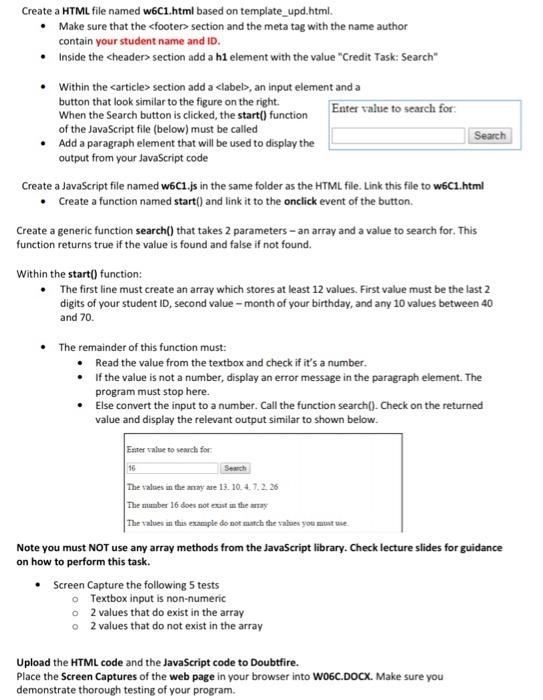 Solved Create a HTML file named w6c1.html based on | Chegg.com