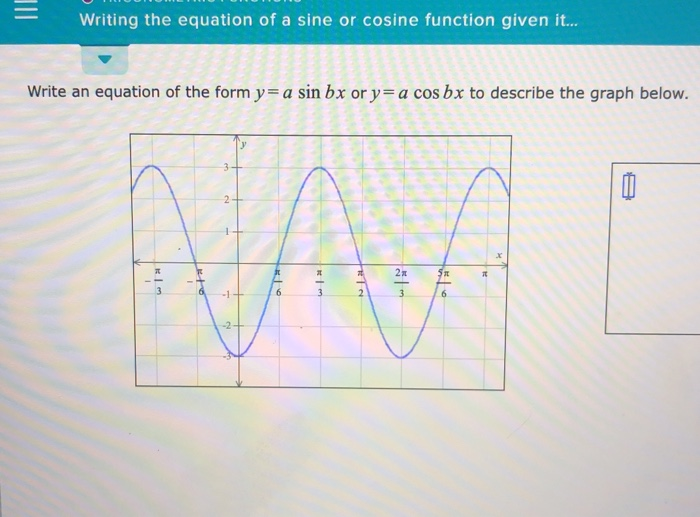 Solved Writing The Equation Of A Sine Or Cosine Function