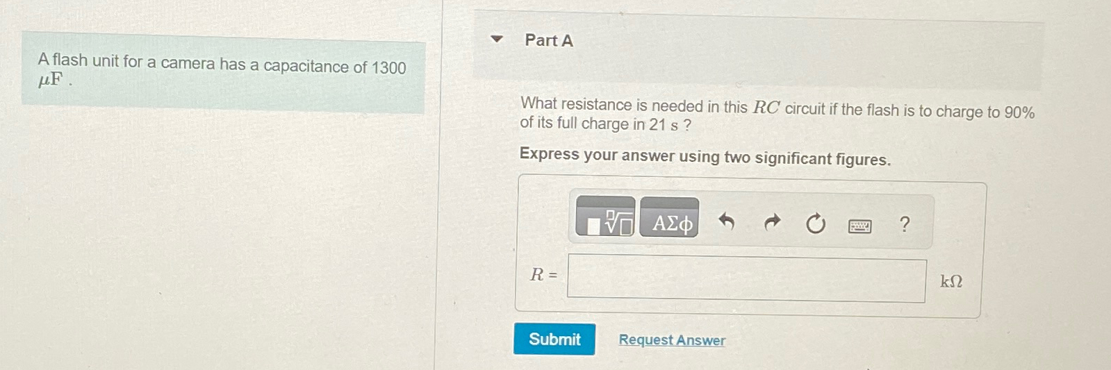 Solved A flash unit for a camera has a capacitance of | Chegg.com