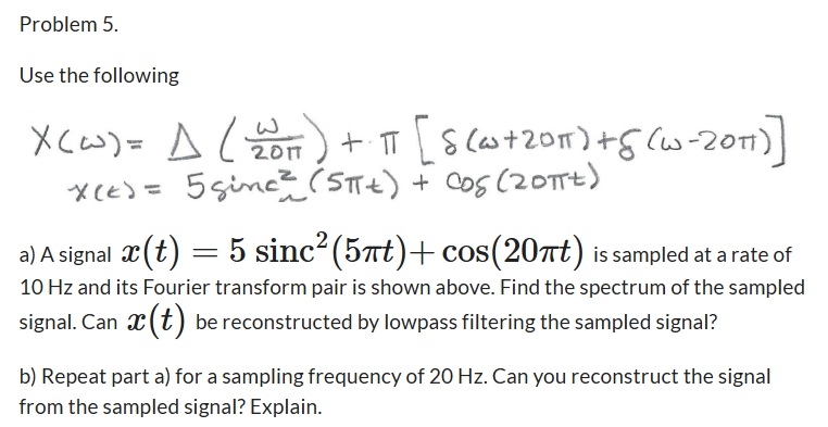 Solved Problem 5.Use the | Chegg.com