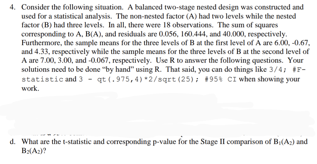 Solved Consider the following situation. A balanced | Chegg.com