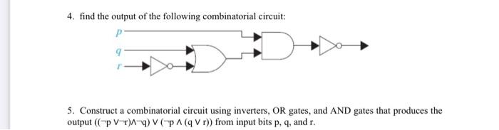Solved 4. find the output of the following combinatorial | Chegg.com
