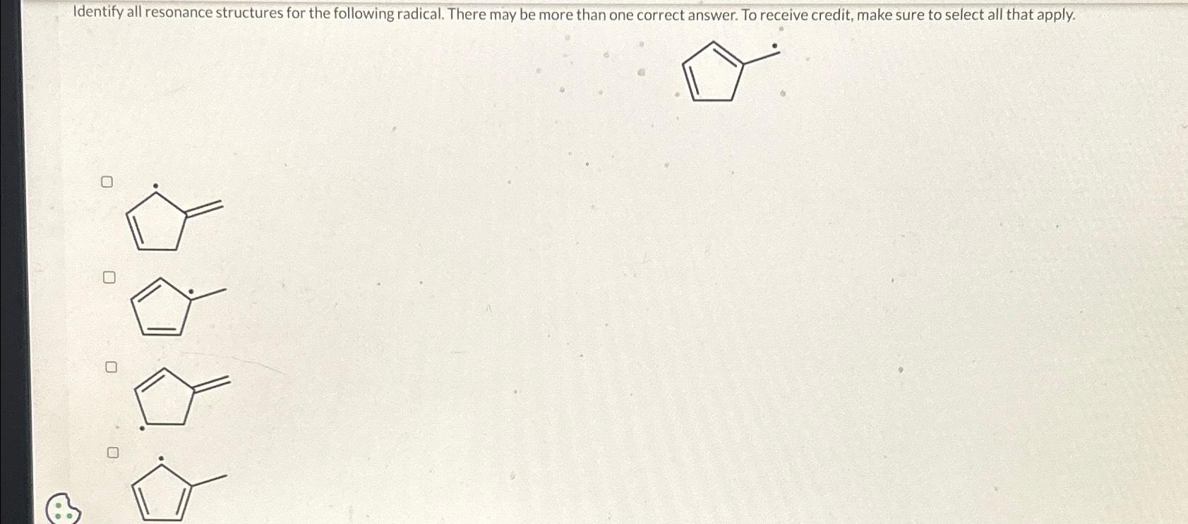 Solved Identify all resonance structures forIdentify all | Chegg.com