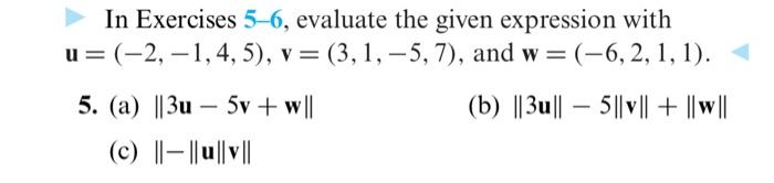 Solved In Exercises 5-6, evaluate the given expression with | Chegg.com