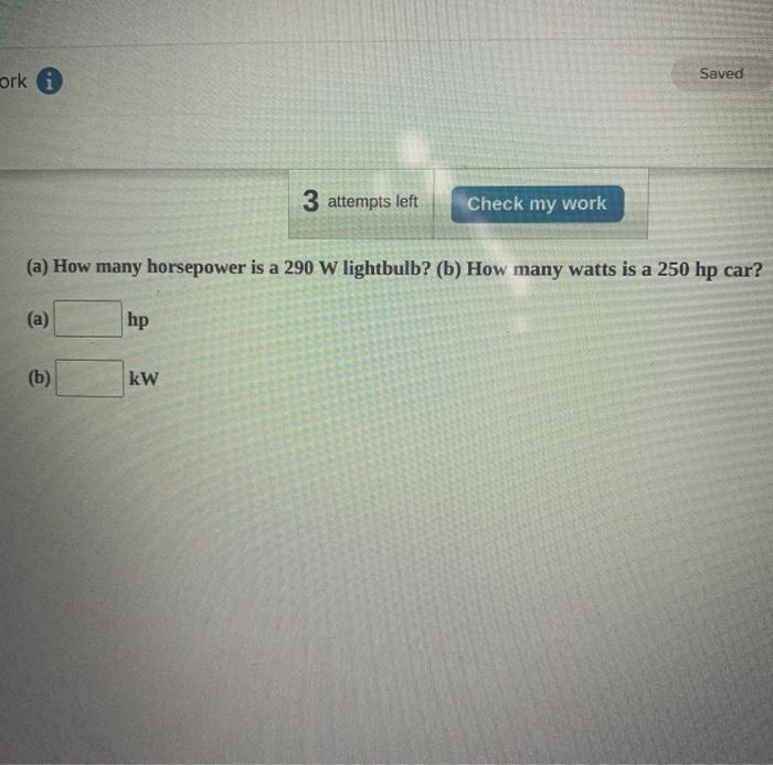 Solved Saved 3 attempts left Check my work Jse g = 9.8 m/s | Chegg.com
