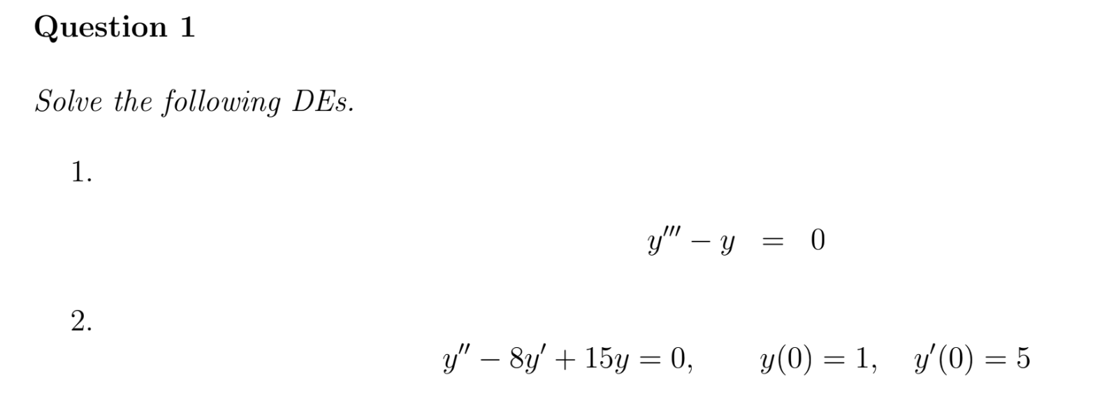 Solved Question 1Solve the following | Chegg.com Solved Question 1Solve the following | Chegg.com