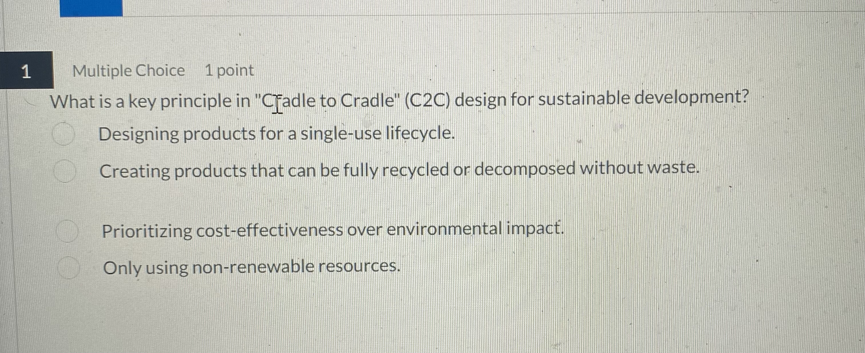 Solved 1 ﻿Multiple Choice 1 ﻿pointWhat is a key principle in | Chegg.com