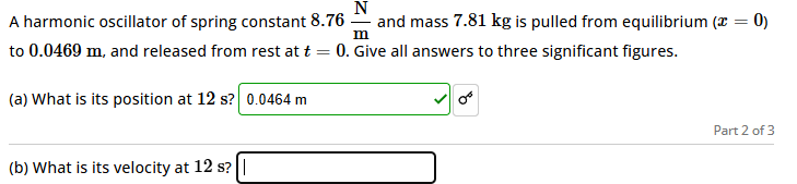 Solved A harmonic oscillator of spring constant | Chegg.com